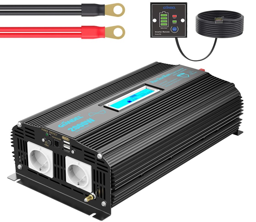 Inversor De Corriente Giandel 2000W De Onda Pura【2025】